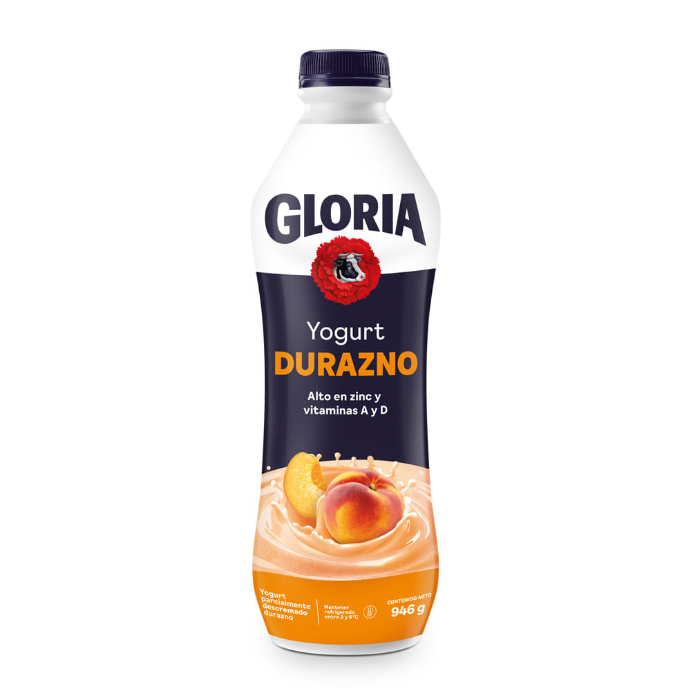 Yogurt Bebible Gloria Durazno Botella 946g - Metro.pe