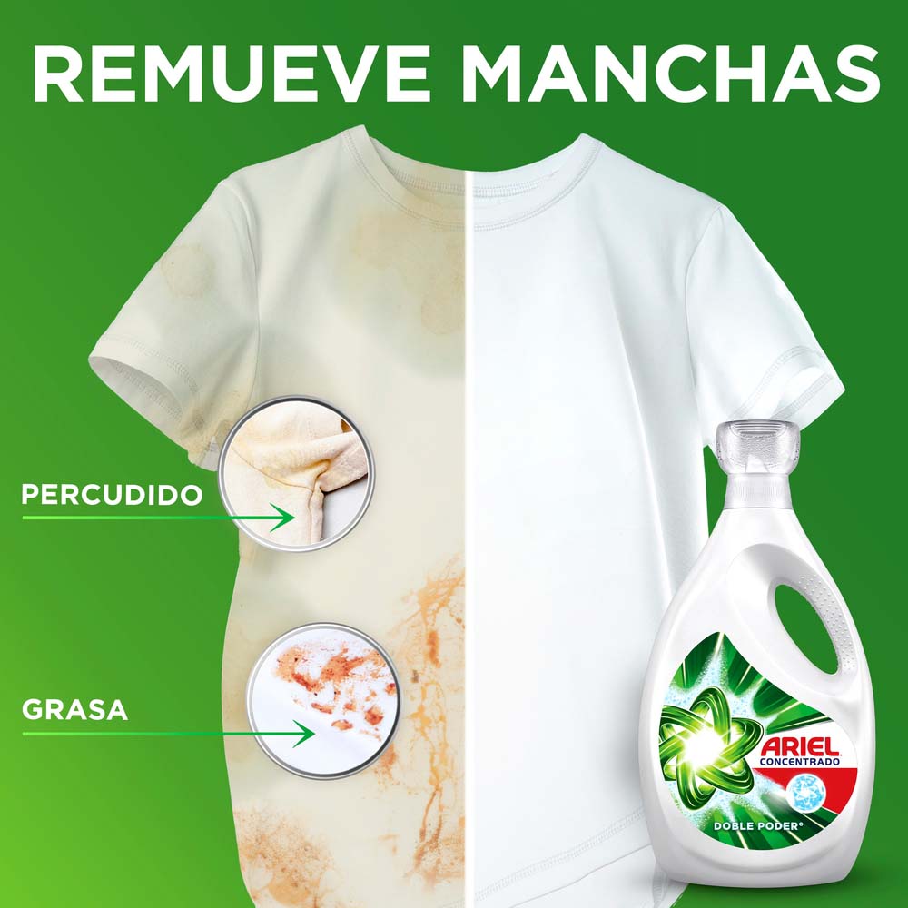 Detergente L¡quido Ariel Concentrado Doble Poder 3L - Metro.pe