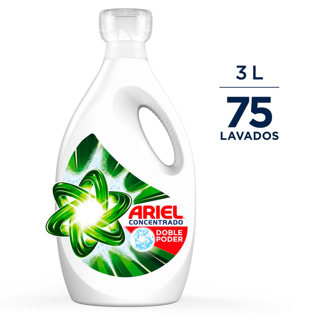 Detergente L¡quido Ariel Concentrado Doble Poder 3L - Metro.pe