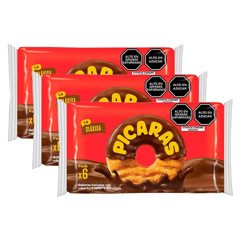 Sixpack x3 Galleta Pícaras La Clásica 38g - Metro.pe